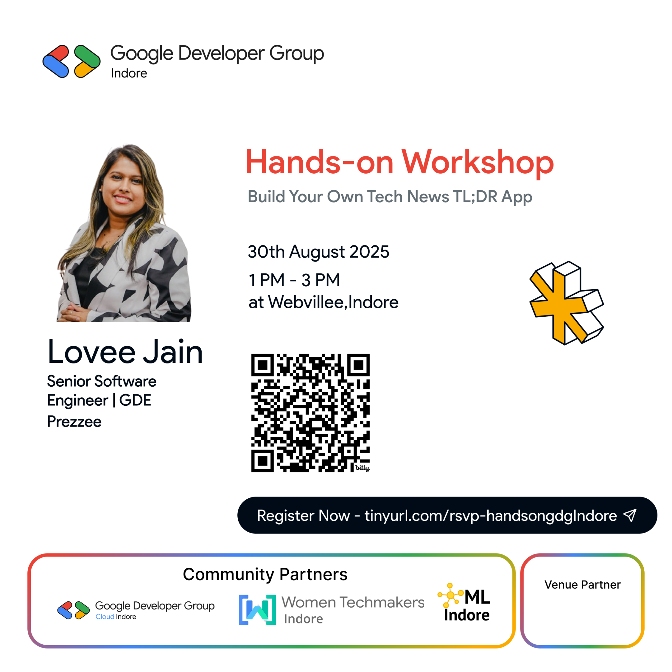 See Build Your Own Tech News TL;DR App at Google Developer Groups GDG Indore
